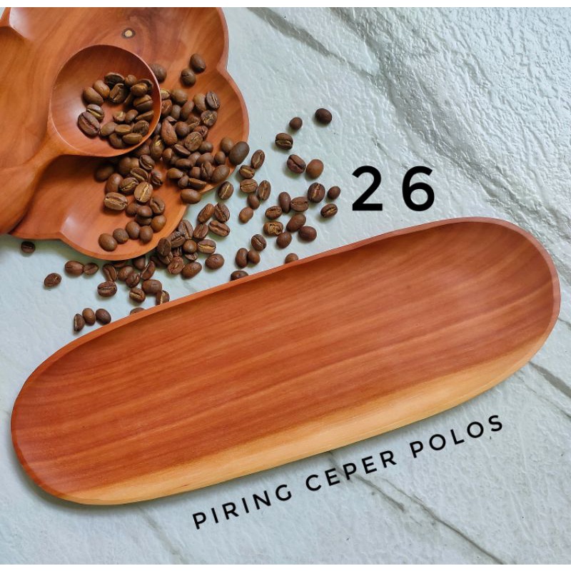 Jual piring kayu sawo piring kayu panjang piring kayu ceper piring kayu ...
