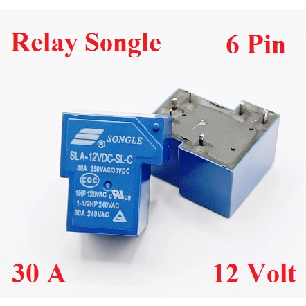 Jual Relay riley Songle Kodok PCB 12V 30A 6Pin 6 pin SLA-12VDC-SL-C ...