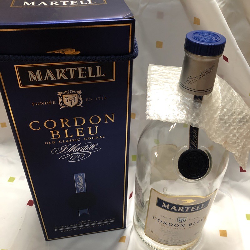 Jual martell cordon bleu cognac 4,5L with box collection botol minuman keras bekas miras alkohol ...