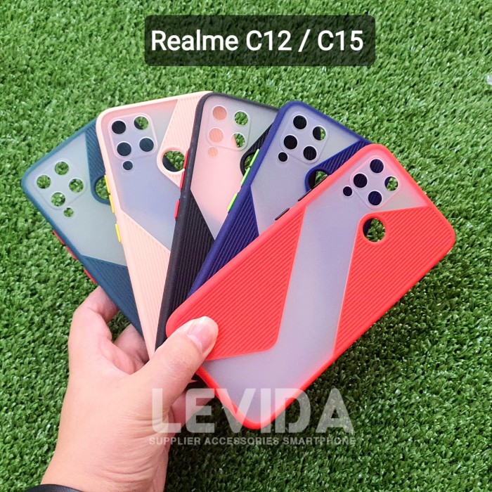 Jual CASE REALME C12 / REALME C15 DOVE MATTE TRANSPARAN FUZE MACARON S ...