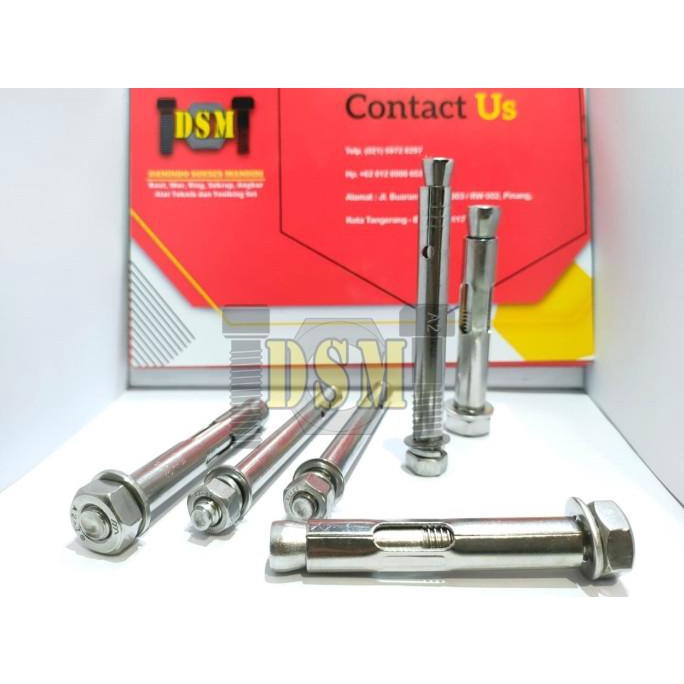 Jual Ss 304 / Dynabolt Stainless M16X125 / Dinabolt M16 /Anchor Bolt 12 ...