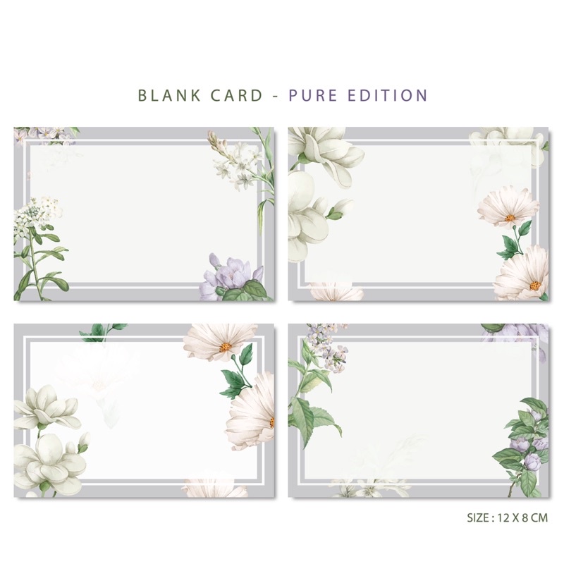Jual BLANK CARD FLOWER FLORAL SHABBY CHIC RUSTIC BOHO KARTU UCAPAN ...