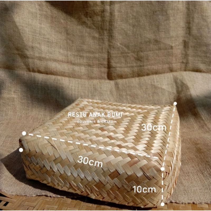 Jual (B230) Besek ukuran 30cm isi 10 biji || Anyaman bambu || Wadah ...