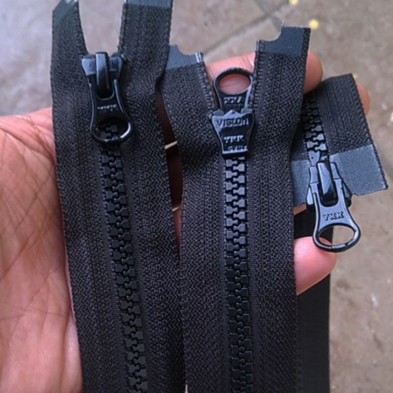 Jual Resleting Zipper YKK 2 Kepala Jaket & TAS Gigi Vislon 2 Arah | Shopee Indonesia
