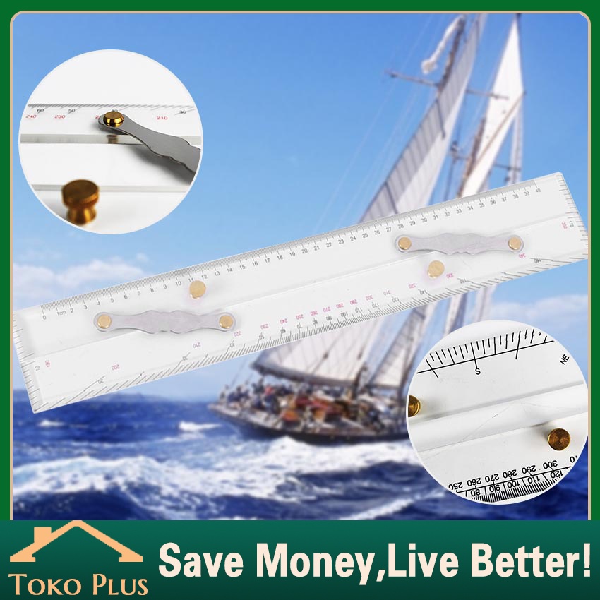 Jual Mistar Jajar Peta 450MM/600MM Navigation PARALLEL RULER Marine ...