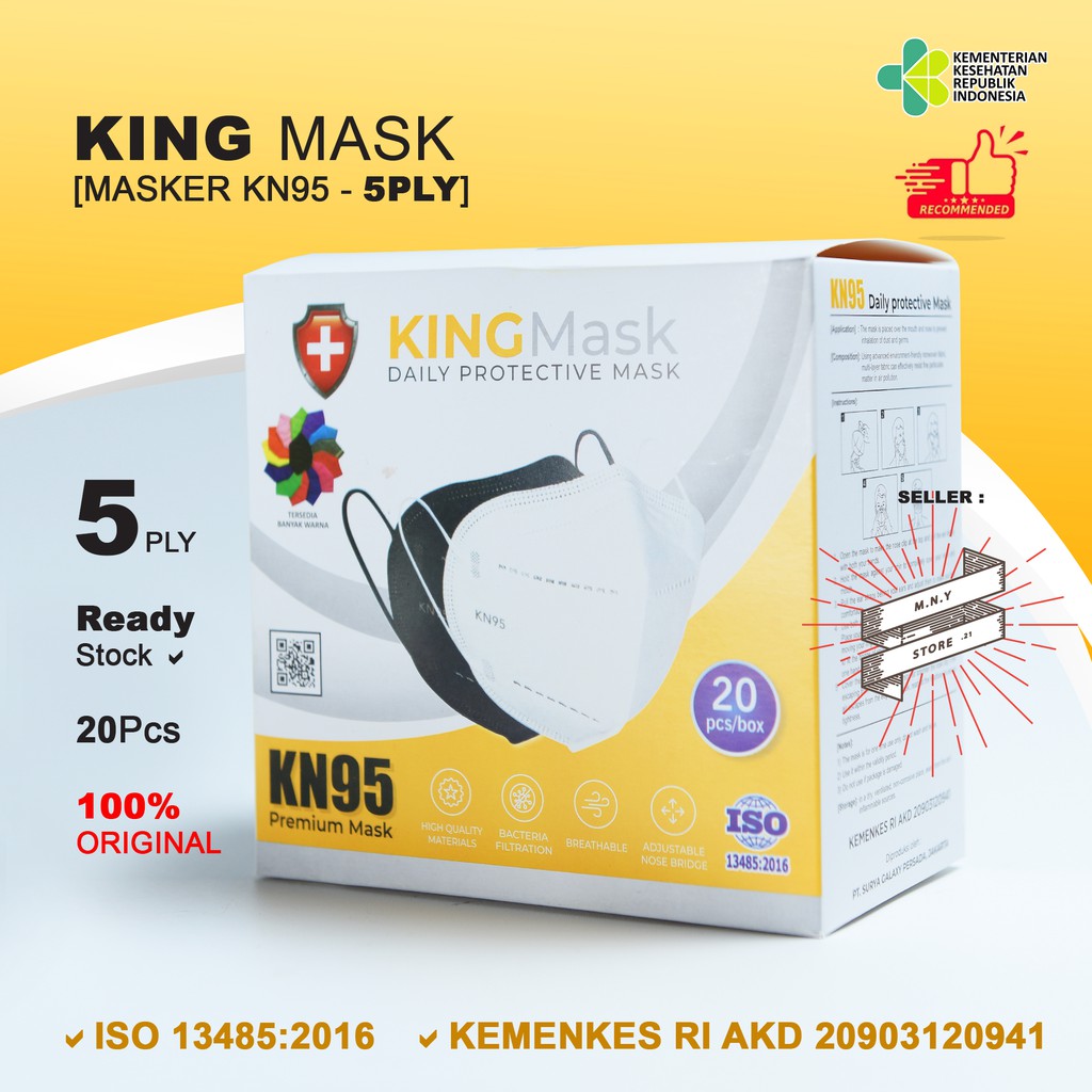 Jual Masker King Mask KN95 5Ply Kemenkes | Masker Medis Premium KN95 ...