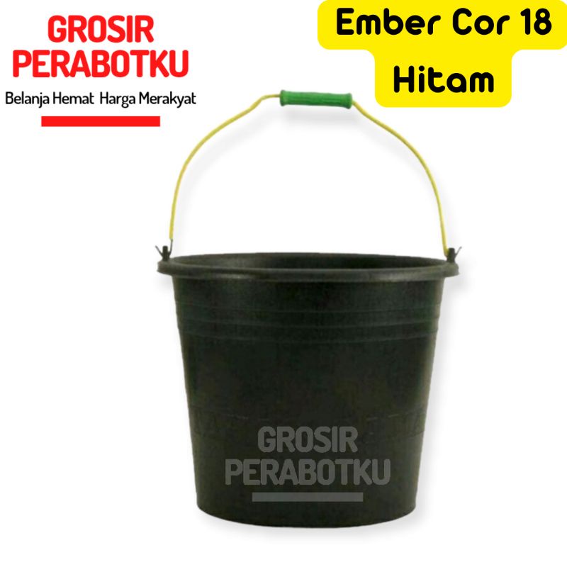 Jual Ember Cor 18 Hitam | Ember Hitam Anti Pecah | Ember Timba Karet ...