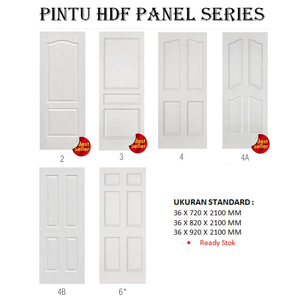 Jual Pintu Kayu, Pintu Kamar, Pintu Rumah, Pintu HDF Panel series, pintu molded panel, pintu ...