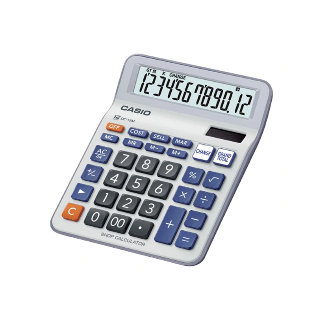 Jual Kalkulator CASIO DC 12M Original - 12 Digit - 2 Power - Tombol ...
