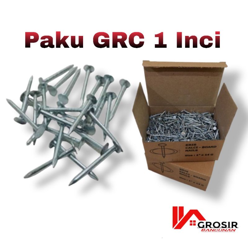 Jual Paku grc ukuran 1 inchi isi 1 kg full nail triplek gypum triplek ...