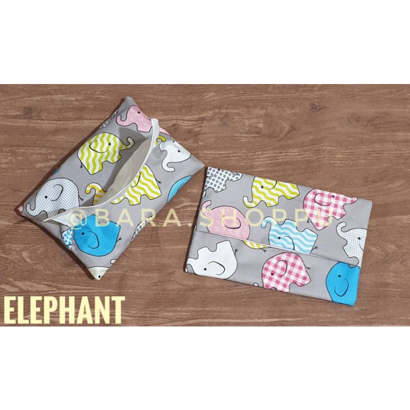 Jual Tissue Cover Travelpack Elephant - Tempat Tissue Katun Travelpack ...