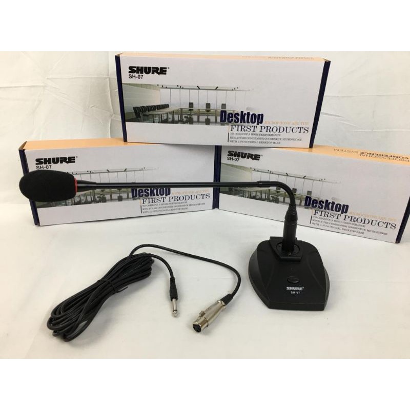 Jual Mic podium shure Mic mimbar Mic table murah bagus elegan | Shopee ...