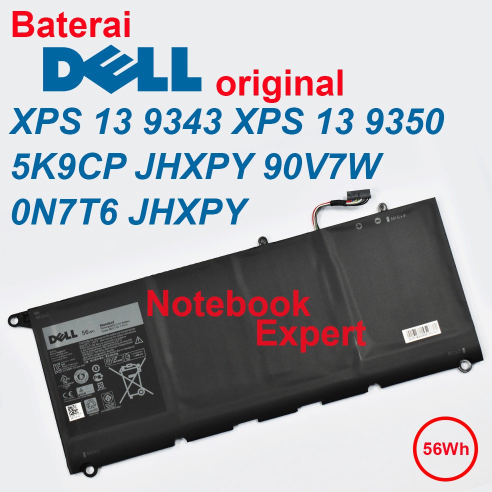 Jual Baterai Ori DELL XPS 13 9343 XPS 13 9350 5K9CP JHXPY 90V7W 0N7T6 ...