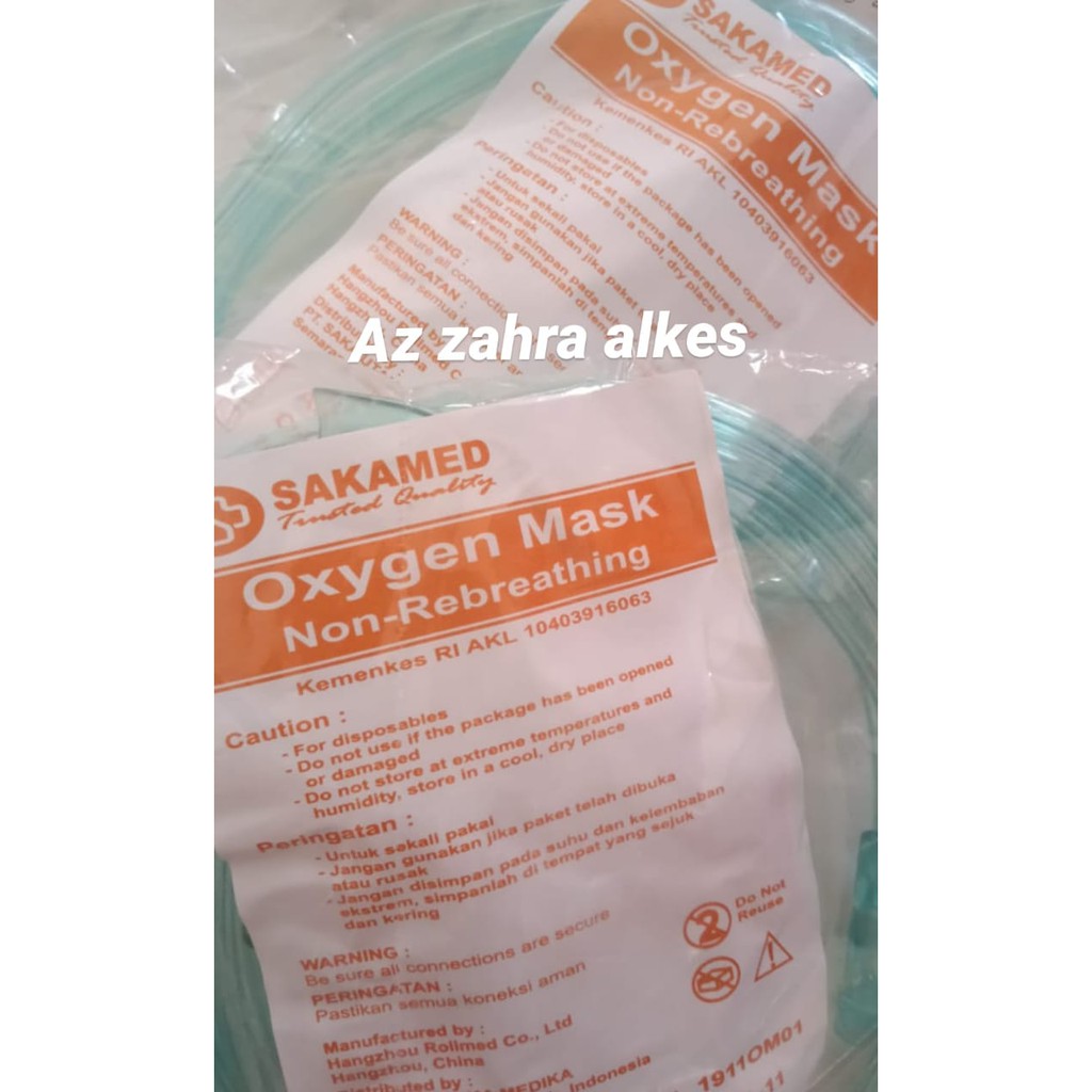Jual Masker Oksigen Non Rebreathing Oxygen Mask SAKAMED | Shopee Indonesia