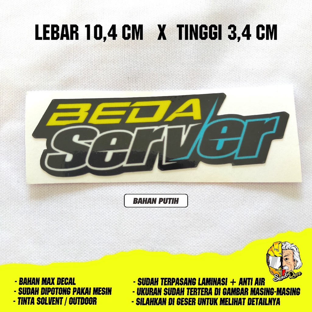 Jual sticker motor salah server / stiker beda server / stiker racing ...