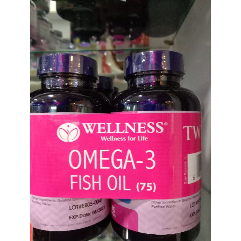 Jual wellness omega 3 fish oil isi 75 (beli 1 gratis 1) | Shopee Indonesia