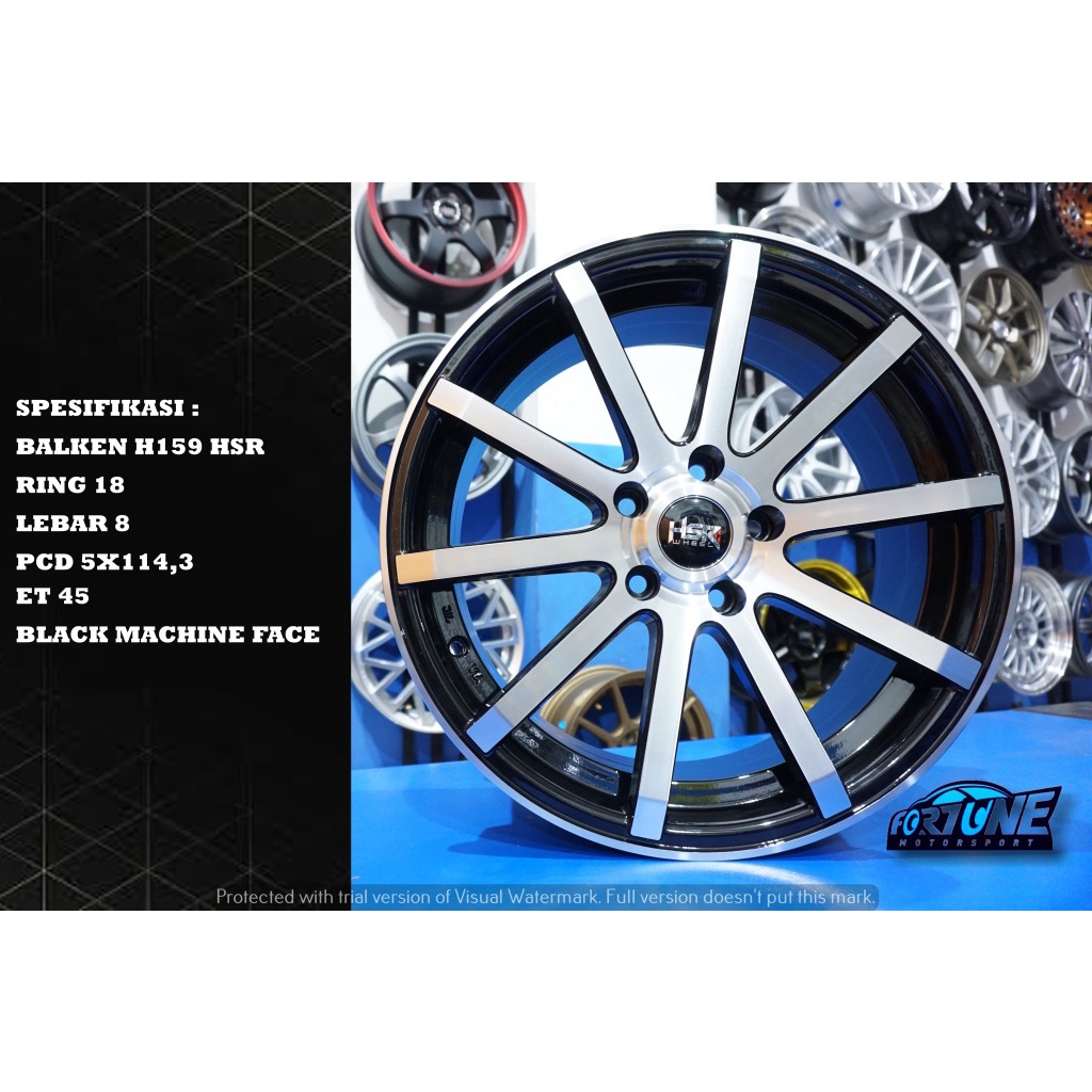 Jual VELG MOBIL RACING XPANDER INNOVA RUSH TERIOS RING 18 TIPE BALKEN HSR PCD 5X114,3 | Shopee ...