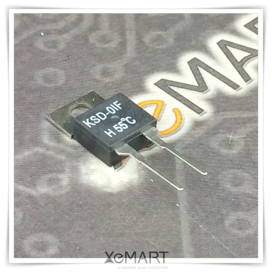 Jual Bimetal Thermostat KSD-01F H55 NO 55 Degree Temperature Sensor ...