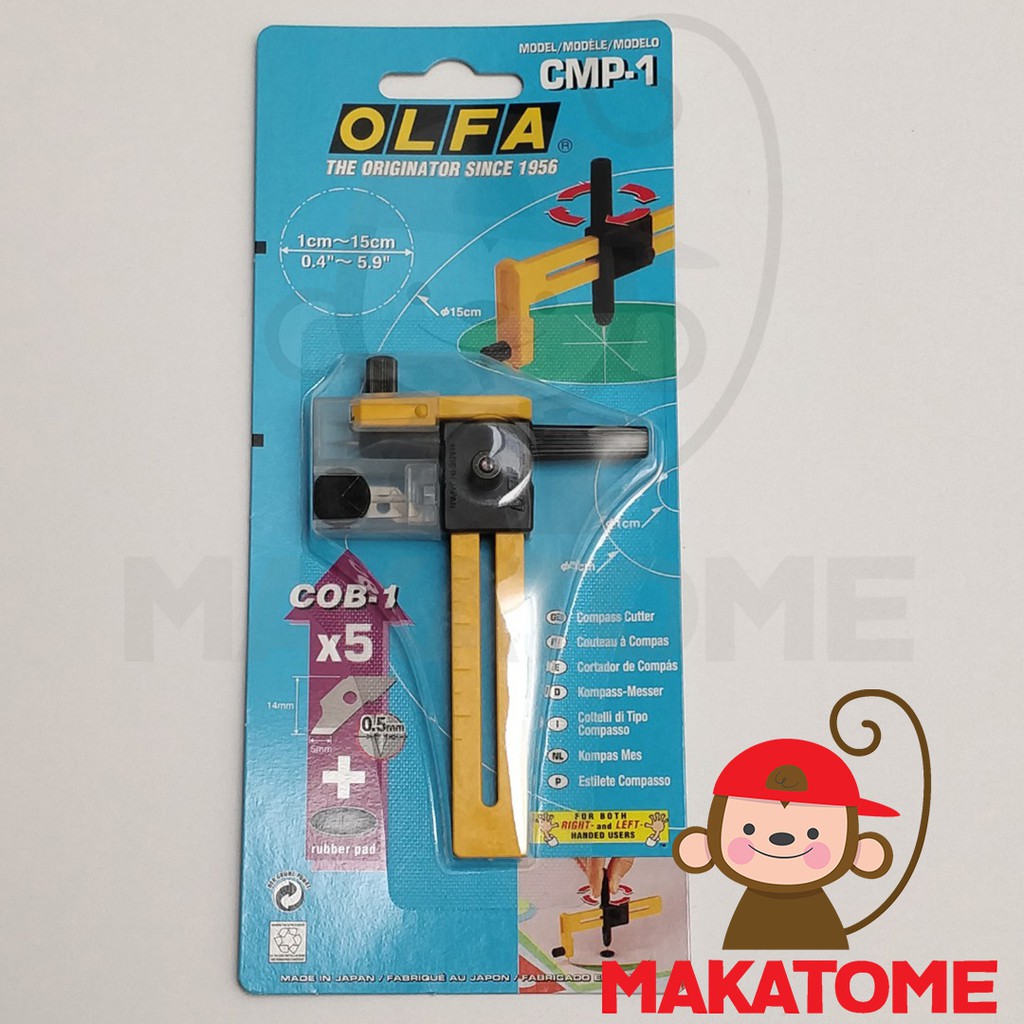 Jual OLFA Compass cutter CMP-1 pisau isi 5 knife round circle jangka ...