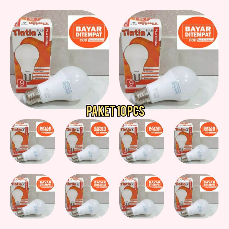 Jual Led Tintin Platinum 9watt ( Paket Grosir 10 pcs ) | Shopee Indonesia