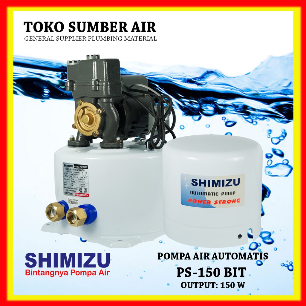 Jual POMPA AIR SHIMIZU PS-150 BIT - POMPA SUMUR DANGKAL (AUTO) | Shopee Indonesia
