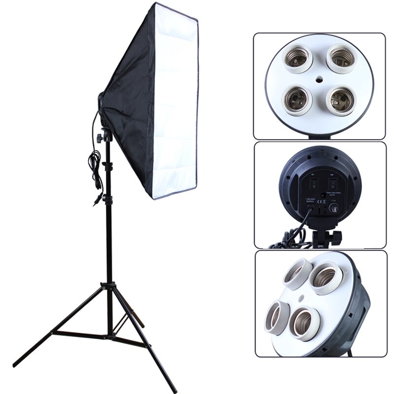 Jual Lampu Studio Foto | Paket Softbox E27 - 4 SOCKET | GOOD QUALITY ...