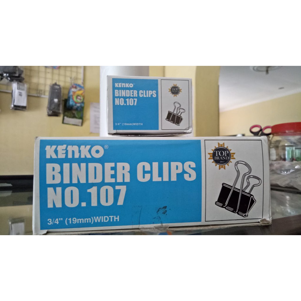 Jual BINDER CLIP KENKO NO 107 SATUAN/ KLIP KERTAS /PENJEPIT KERTAS ...