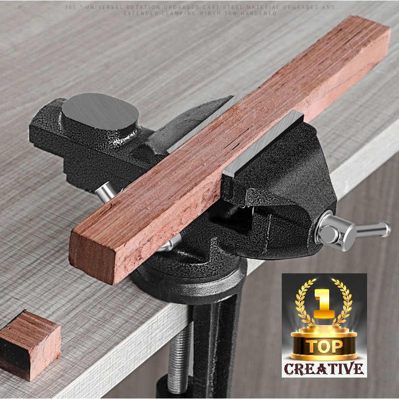 Jual Vise Besi 65 MM 360 rotation catok meja ragum desk clamp 2.5 inchi ...