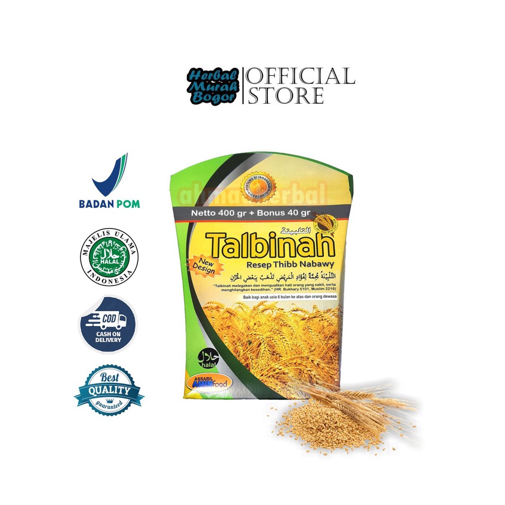 Jual Talbinah Resep Thibb Nabawy 400+40 gram Tepung Gandum Talbinah ...