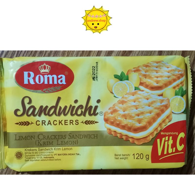 Jual Roma Lemon Crackers Sandwich | Shopee Indonesia