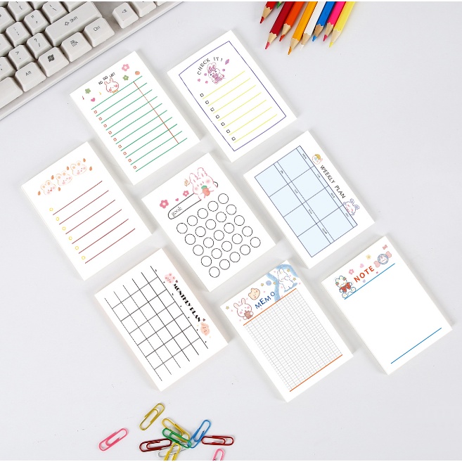 Jual Rabbit Daily Planner Sticky Note Memo day list | Shopee Indonesia