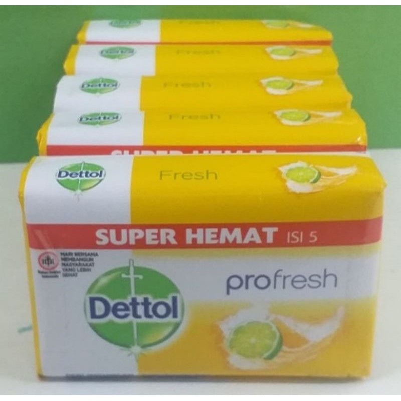 Jual Dettol profresh ( 5 x 100 gr ) sabun Batang | Shopee Indonesia