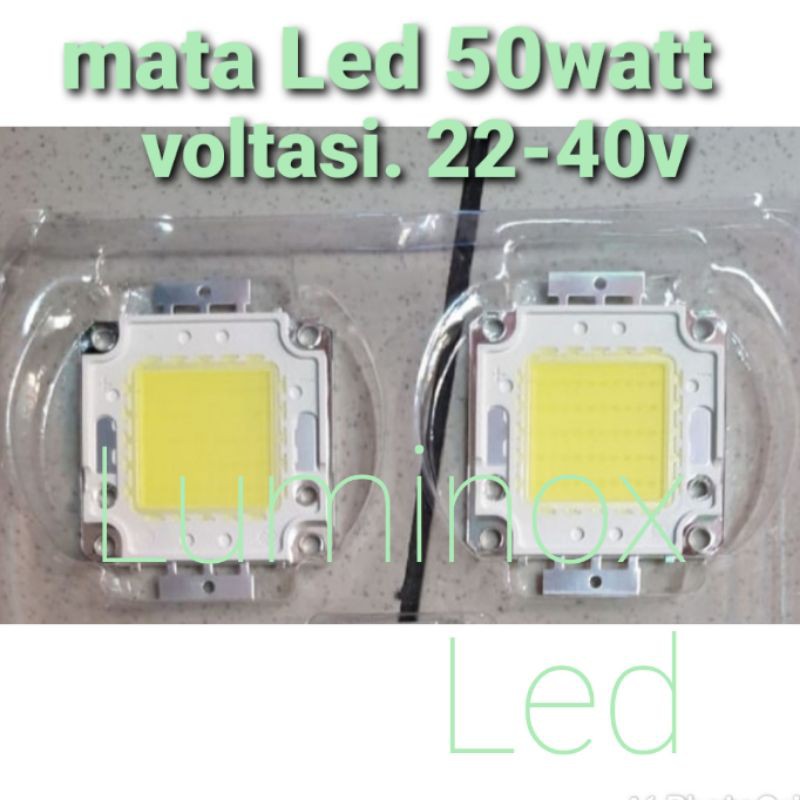 Jual mata led pju cobra 50w 50 watt / chip led cob sorot 50watt 50 w ...