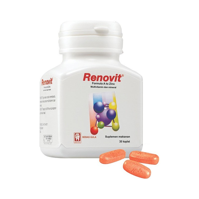Jual Renovit Botol 30 Kaplet - Obat Multivitamin, Mineral, Daya Tahan ...