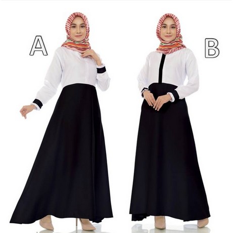 Jual Setelan Baju Gamis Seragam PDH Hitam Putih Guru Wanita Stelan Baju ...