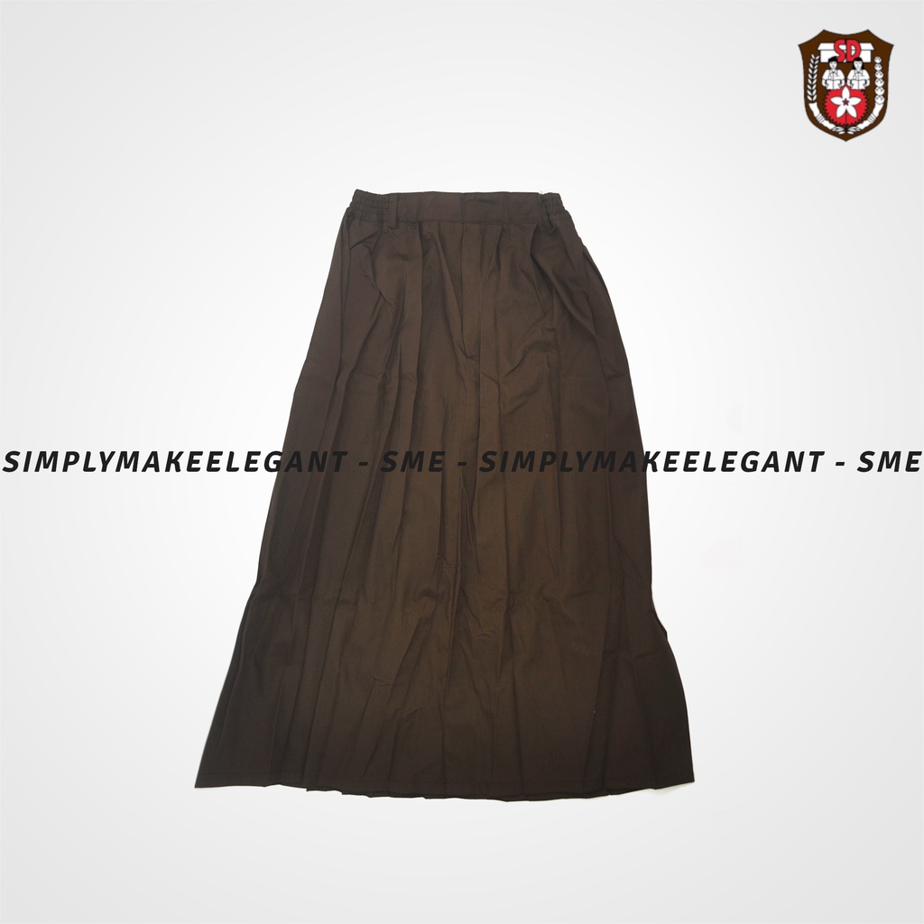 Jual Rok Panjang Sekolah SD Perempuan Seragam Sekolah SD MI Rok Panjang Rempel Lipit Merah ...