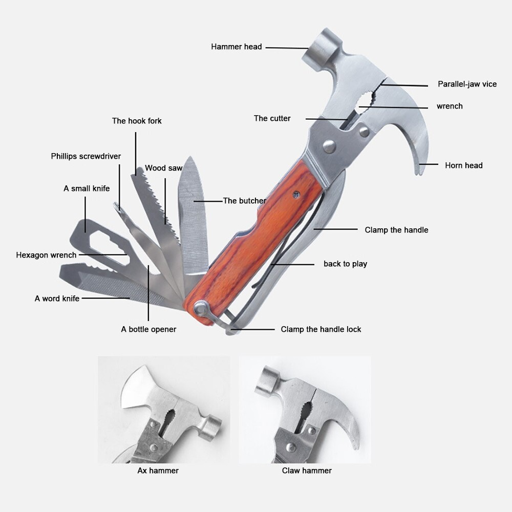 Jual EDC 18 in 1 PALU TANG kapak gergaji TAC TOOL Multifungsi Axe ...