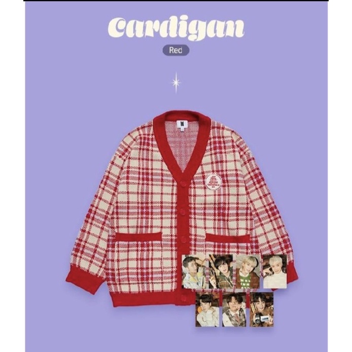 Jual READY OFFICIAL bts little wishes cardigan with photocard set rm ...