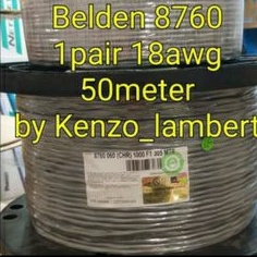 Jual belden 8760 1pair 18AWG 50 Meter | Shopee Indonesia