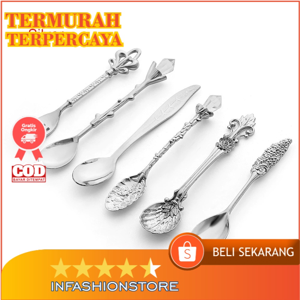 Jual PROMO Set Sendok Garpu Teh Buah Cake Style / Sendok Garpu Teh ...