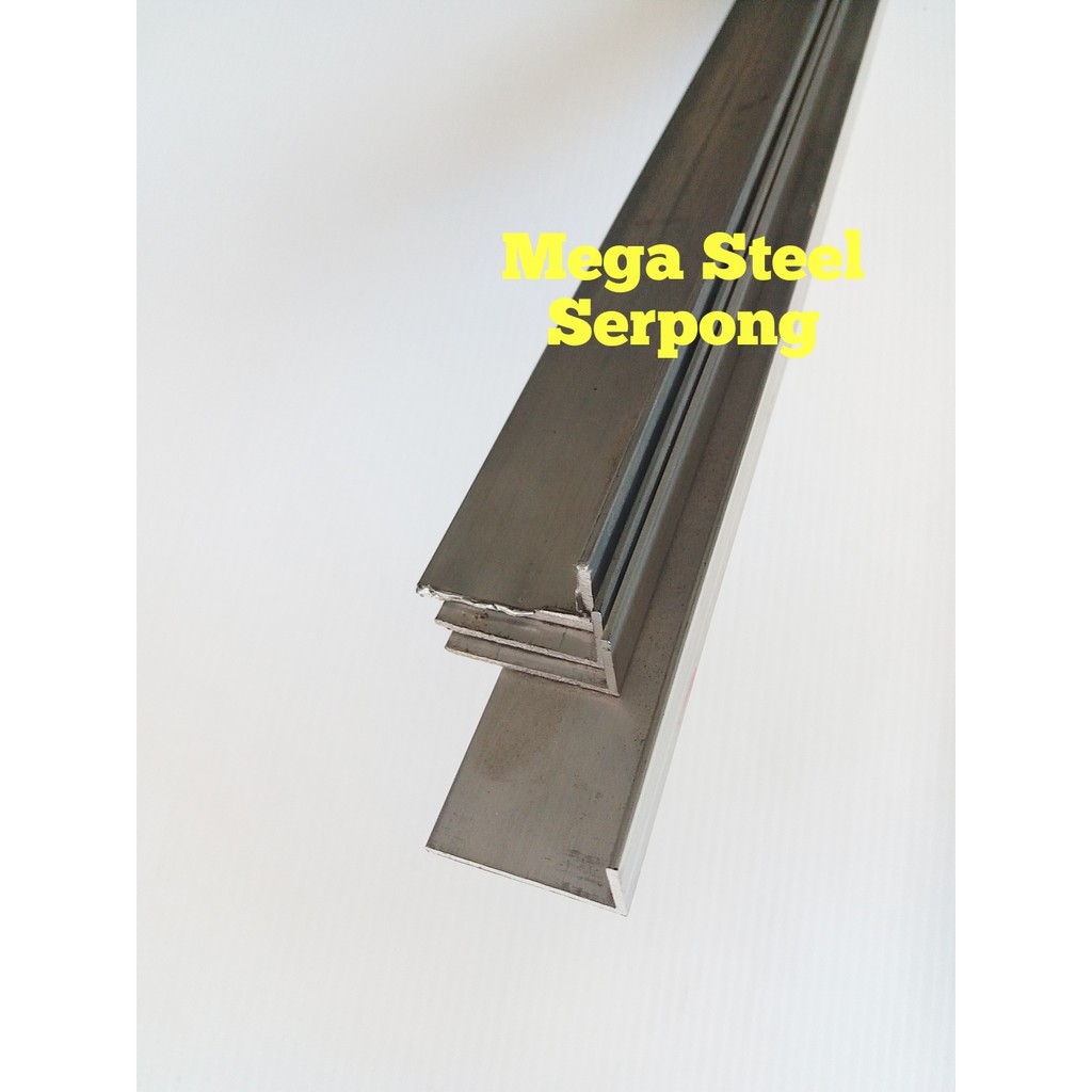 Jual List Siku Alumunium Silver Spigot uk 1.25 cm x 2.6 cm, Pjg 150 cm ...