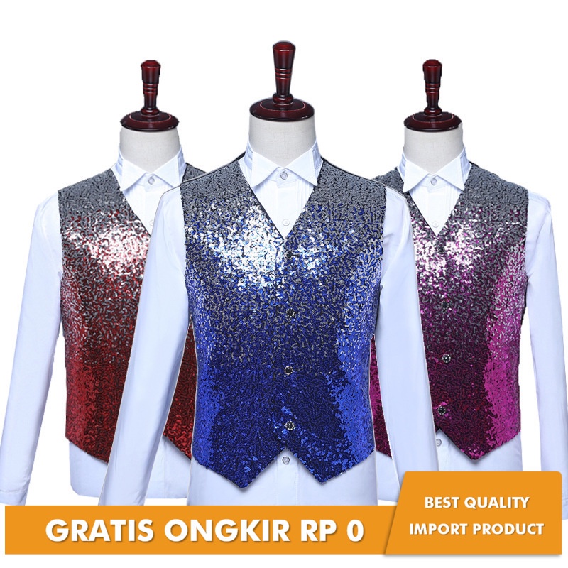 Jual panggung prestasi Pakaian gradual Sequin Vest prestasi Pakaian ...