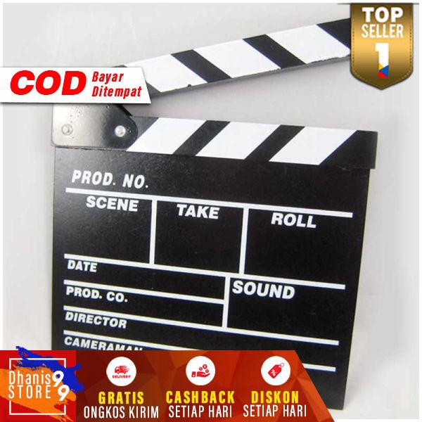 Jual Profesional Clapper Board Classical Movie Papan Penanda Action Claper Syuting Shooting Film ...