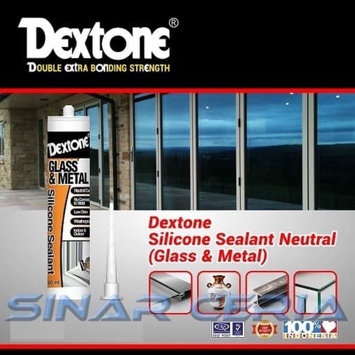Jual White Lem Dextone Silicone Sealant Neutral Glass & Metal Lem Kaca ...