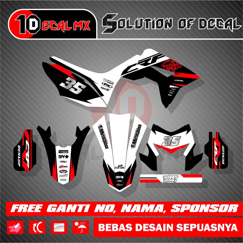 Jual Decal CRF 150 L Full Body Hitam Putih | Shopee Indonesia