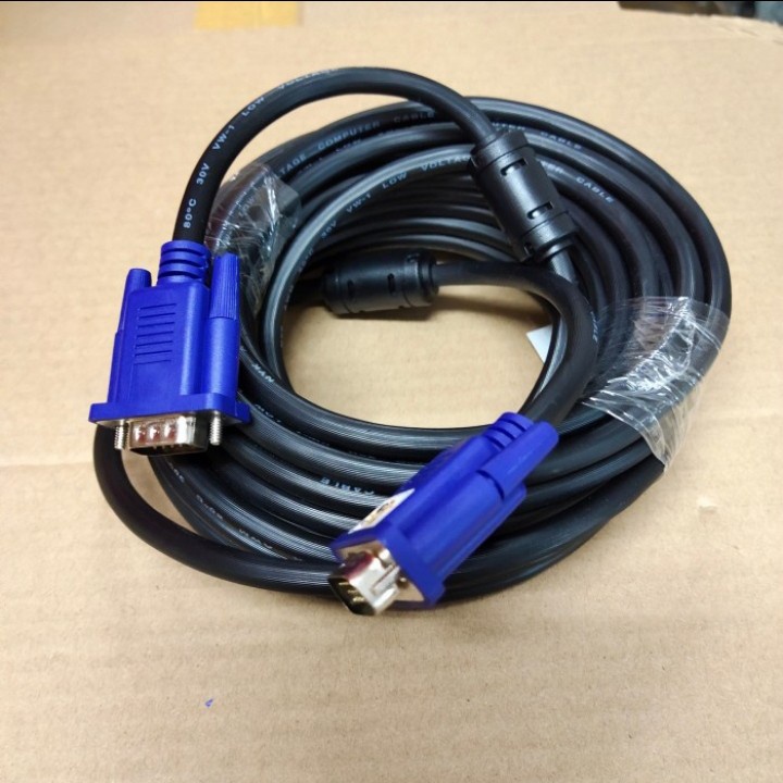 Jual kabel VGA 10m Cable VGA Male To Male 10 meter | Shopee Indonesia