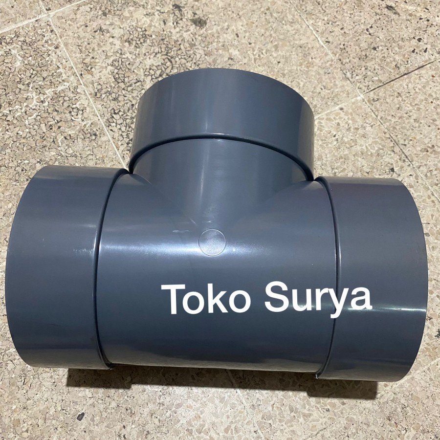 Jual TEE6" - FITTING PIPA 6" TEE 6" TEE 6 INCH TEE 6 DIM TEE 6 IN TEE PIPA 6" PVC | Shopee Indonesia