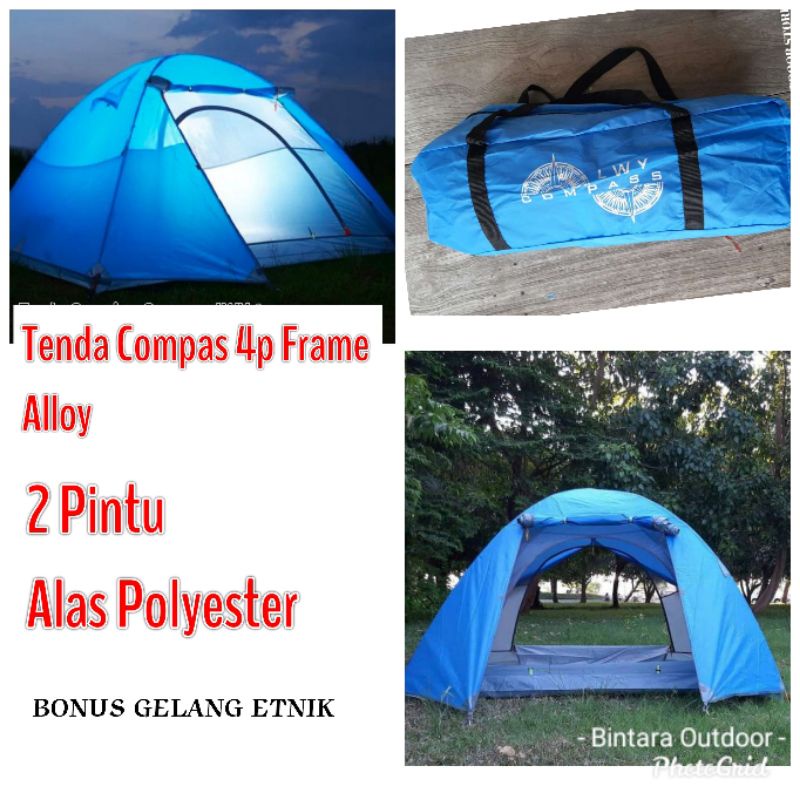 Jual (BINTARAOUTDOOR)TENDA CAMPING MURAH - TENDA LWY COMPASS 4P FRAME ...