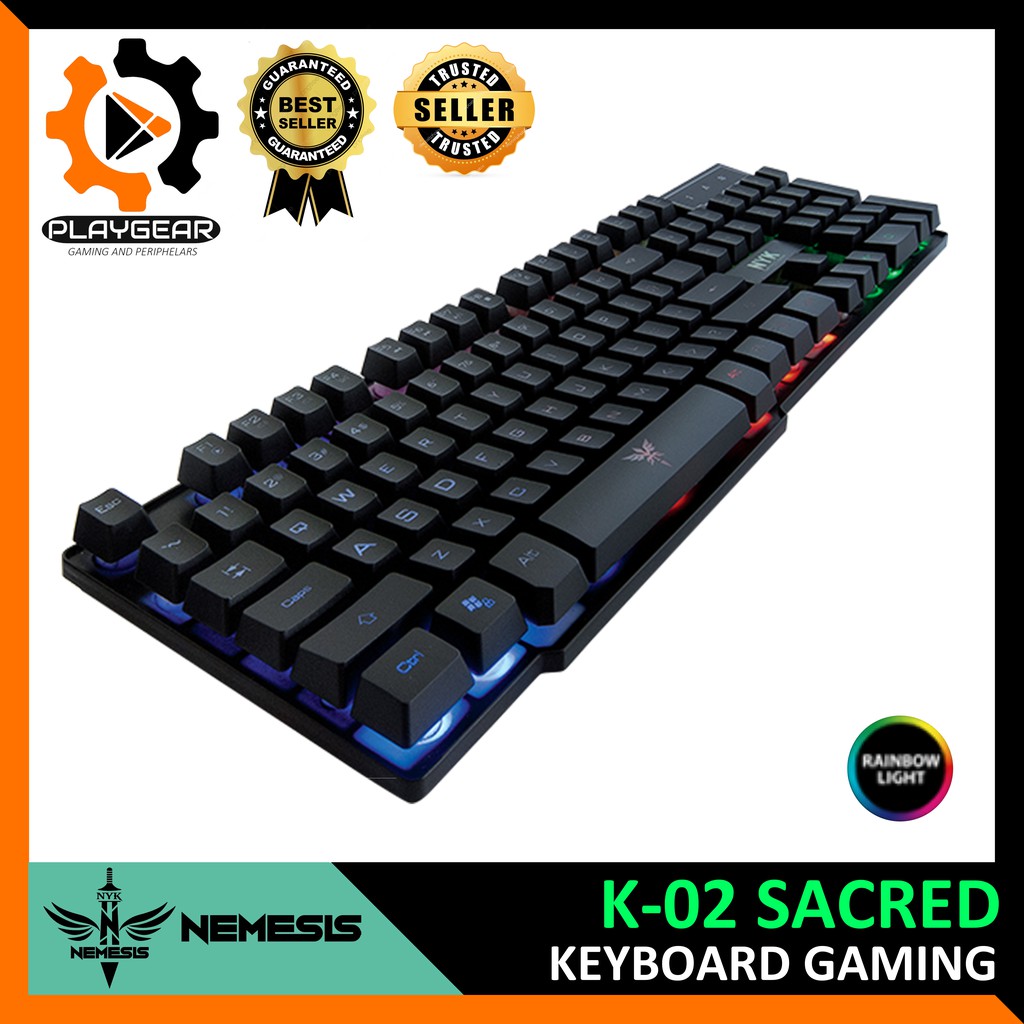 Jual KEYBOARD GAMING FULL SIZE NYK NEMESIS K02 SACRED ORIGINAL | Shopee ...