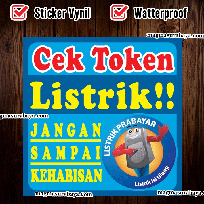 Jual Stiker Cek Token Listrik - magma surabaya label | Shopee Indonesia